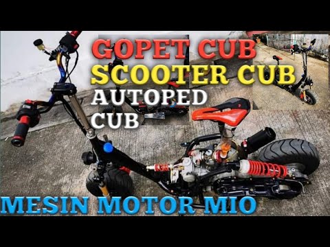 GOPED, SCOOTER, AUTOPED MESIN MOTOR MATIC YAMAHA MIO - YouTube