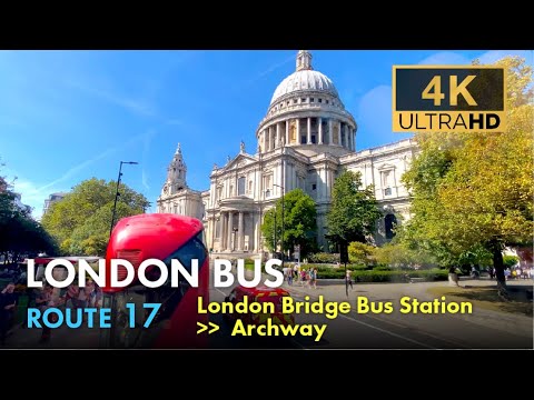 London Bus Ride, Route 17, Double Decker, 4K Virtual Tour. From London ...