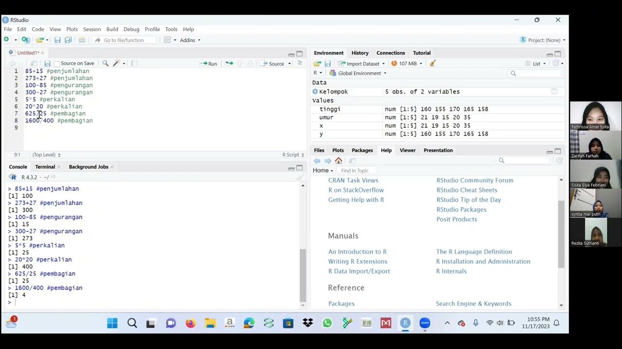 Penggunaan Aplikasi RStudio - Kelompok 3A - YouTube