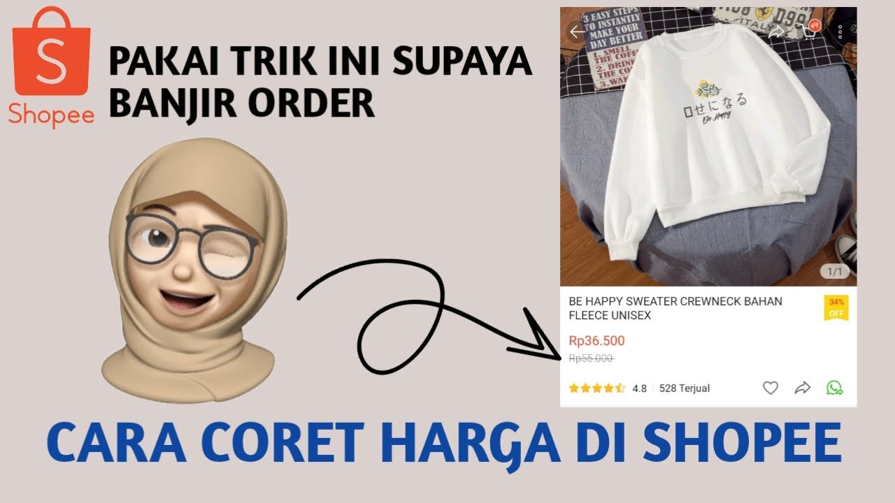CARA MEMBUAT HARGA CORET DI SHOPEE - YouTube