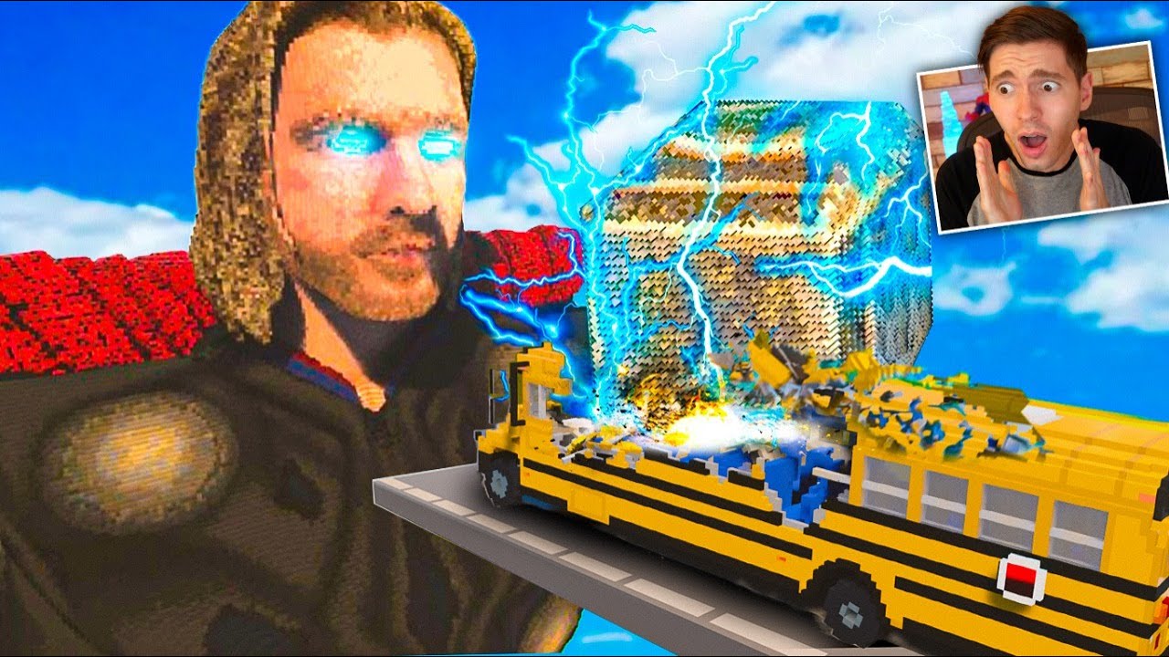 THOR vs CARROS (DESTRUINDO TUDO) - Teardown Mods - YouTube