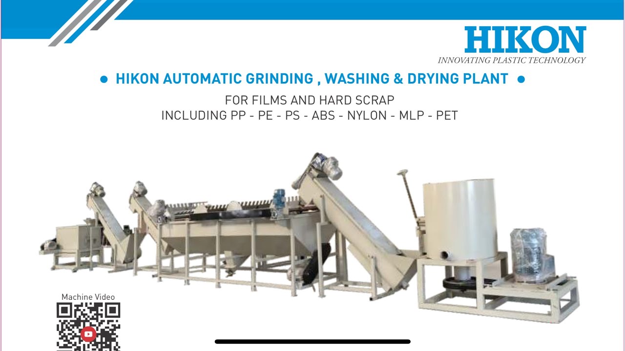 Automatic washing & drying plant for plastic scrap. www.hikonindia.com ...