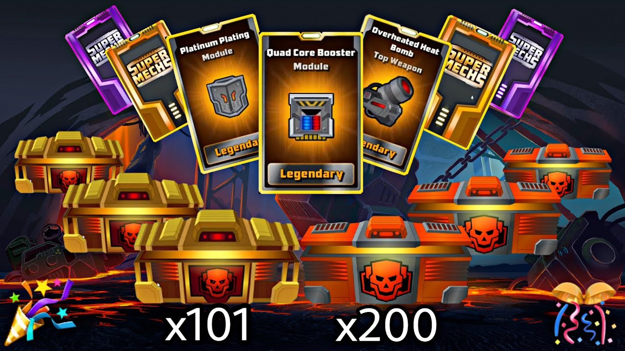Super Mechs - welcome 2k subscribers ( Unboxing x200 premium boxes + × ...