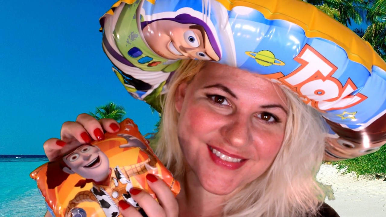 ASMR Blowing up Inflatable wings and swim ring - YouTube
