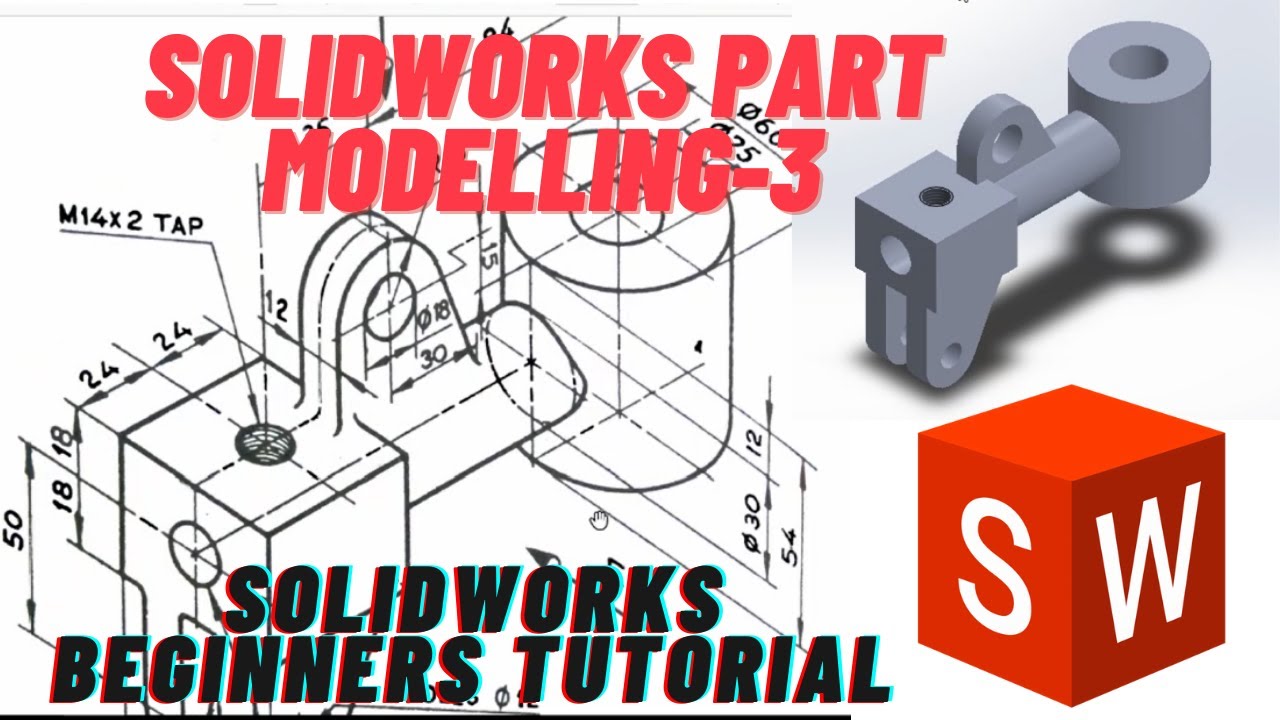 SolidWorks | 3D Part | Tutorial-3 || Beginners Tutorials - YouTube