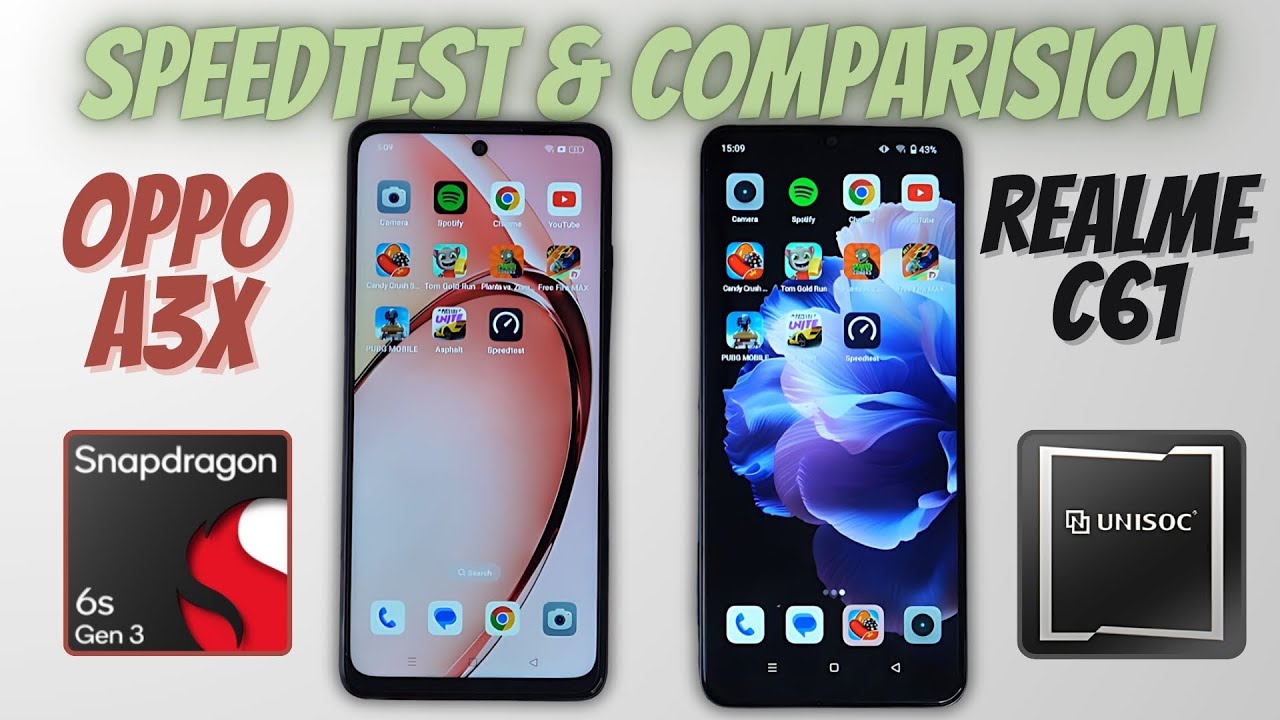 Oppo A3x vs Realme C61 Speedtest & Camera Comparison - YouTube