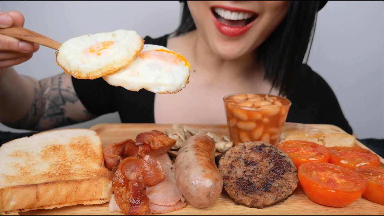 ENGLISH BREAKFAST (ASMR EATING SOUNDS) NO TALKING | SAS-ASMR - YouTube
