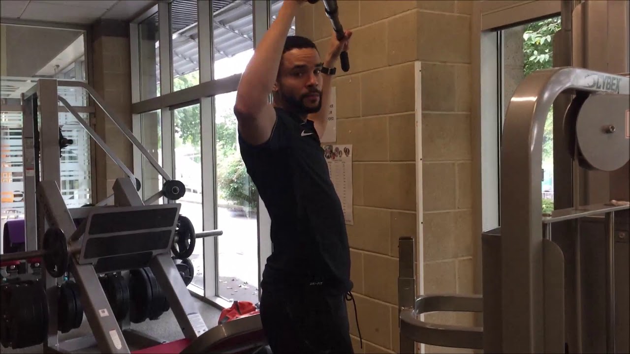 How to Lat Pulldown Machine Beginner Weight Training Instruction - YouTube