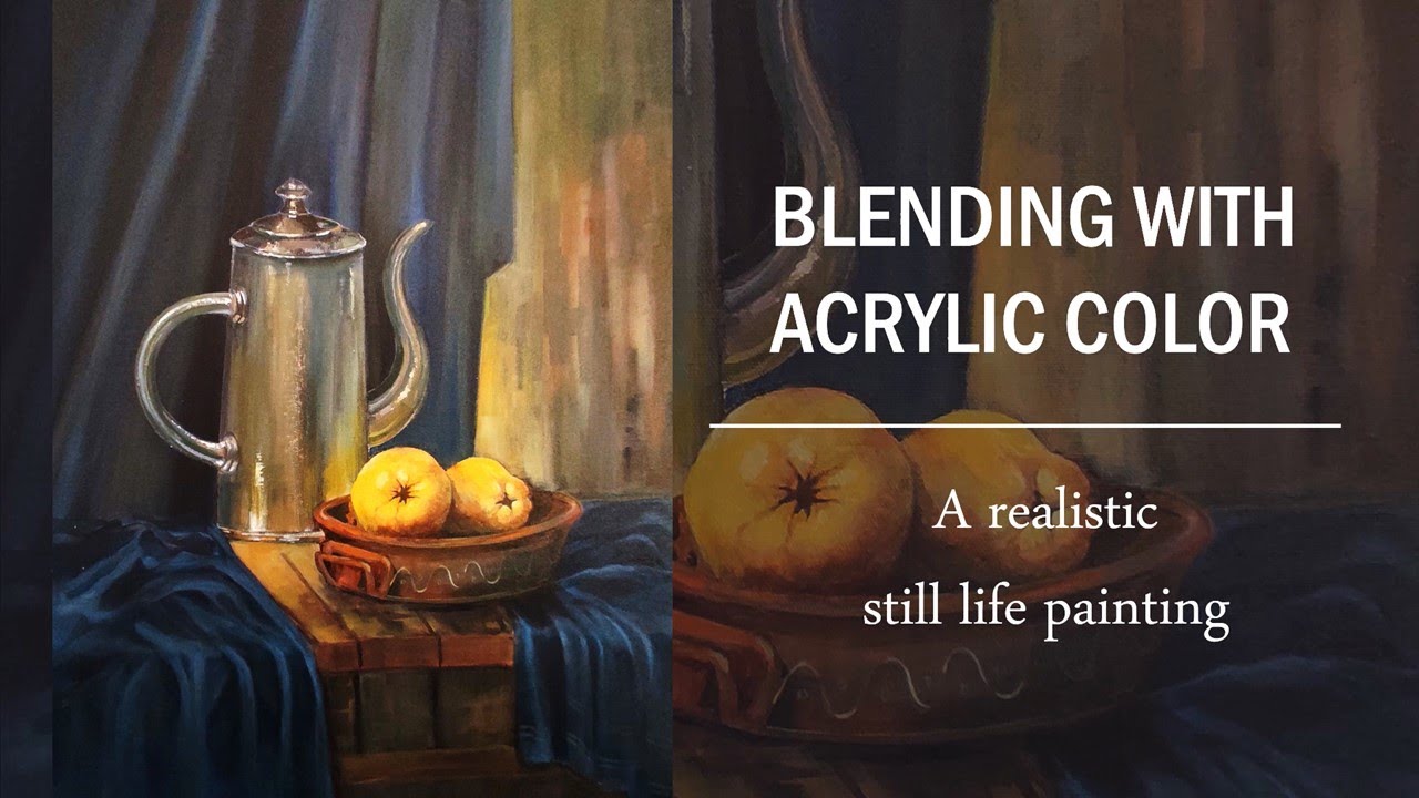 a simple still life painting for beginners/ acrylic painting - YouTube