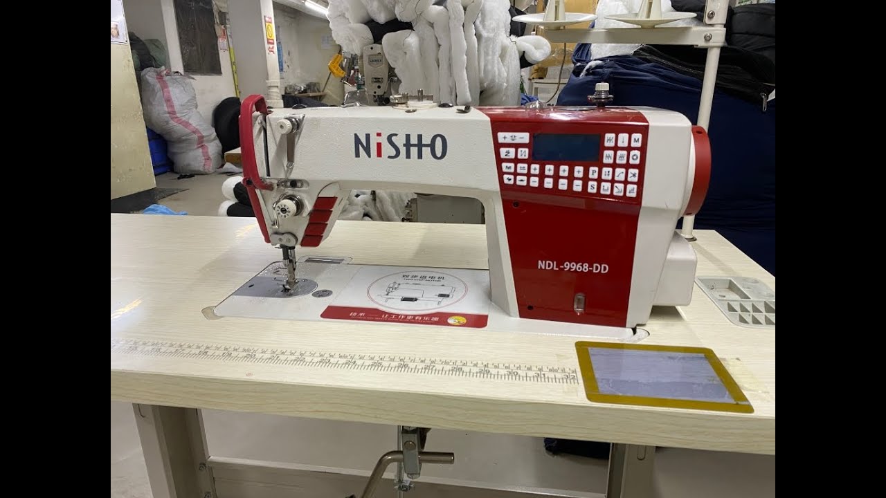 Single Needle Lock Stitch Machine With Auto Trimmer - YouTube