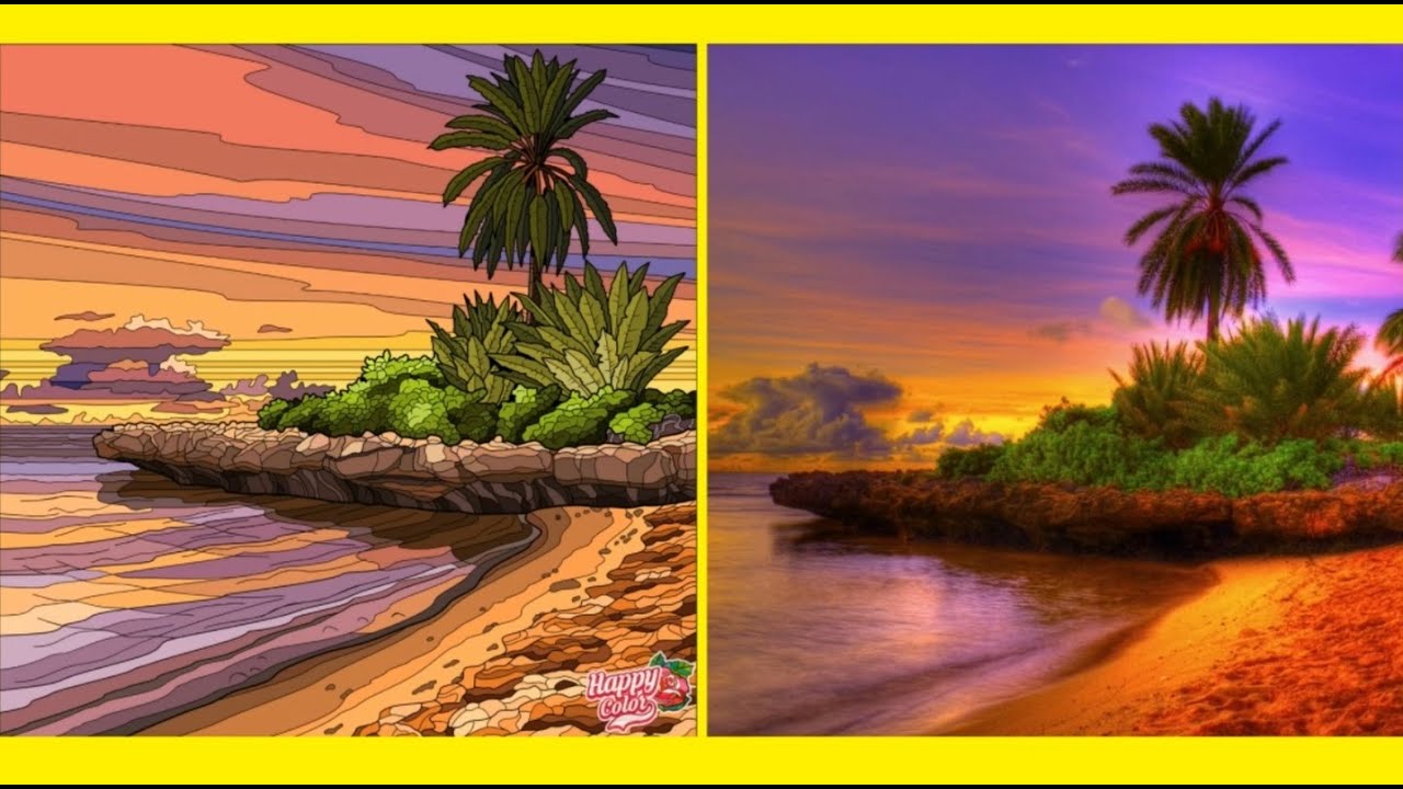 Happy color game color by numbers in real life / # 30 mix - YouTube