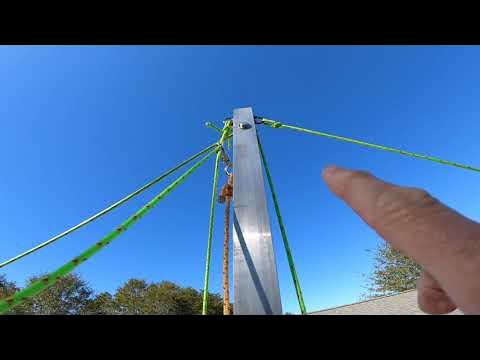 Part 2-Mast raising single handed - YouTube