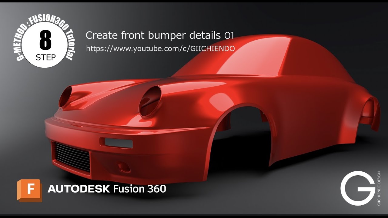 【Fusion360 Car Modeling Tutorial 】Vol.12 Make the front Bunmper - YouTube