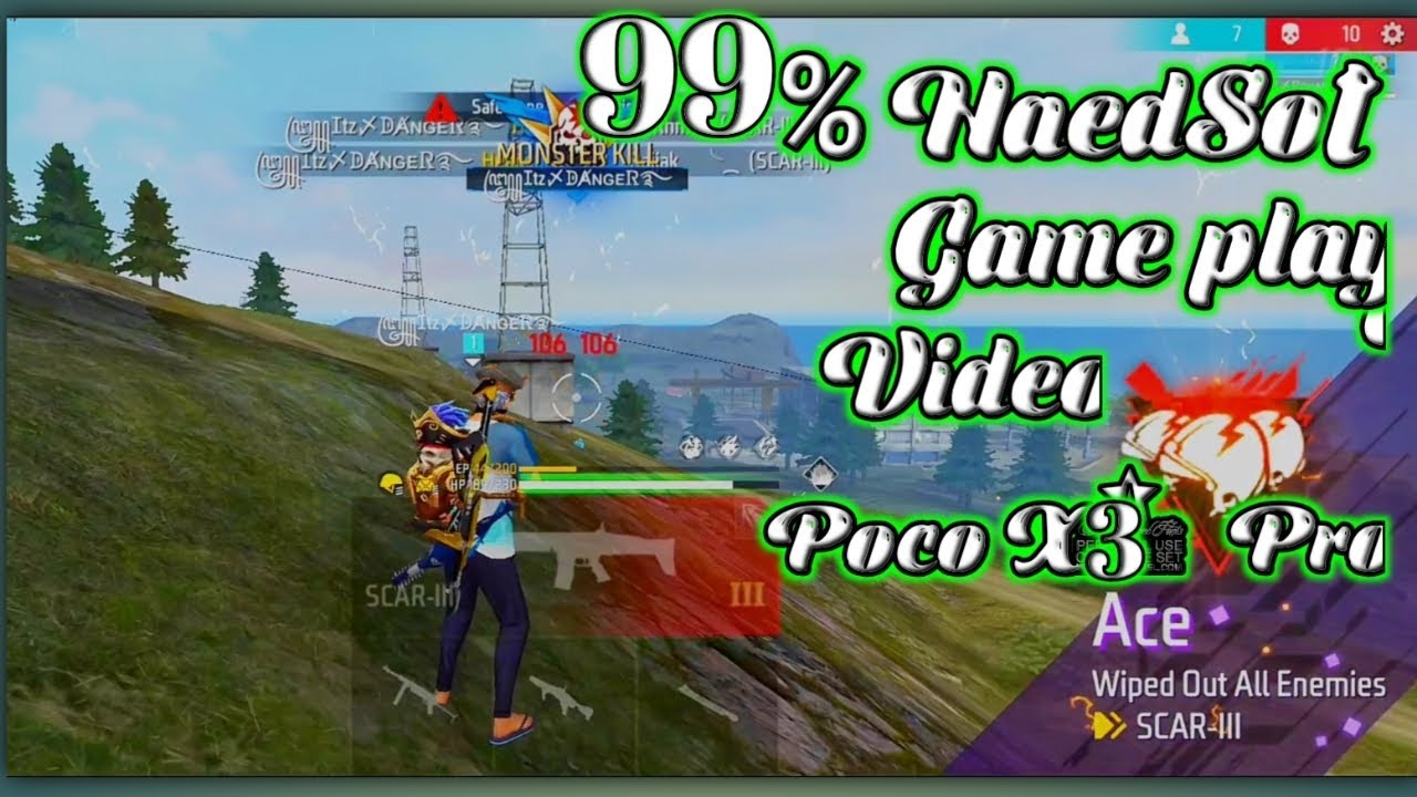 Free Fair BR Full Map Game play video And 99%HaedShot🧐🧐 Poco X3 Pro ...
