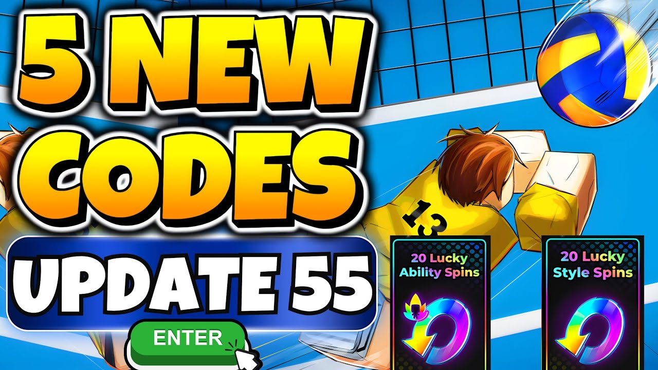 *5 NEW* ALL WORKING UPDATE 55 CODES FOR VOLLEYBALL LEGENDS ROBLOX IN ...