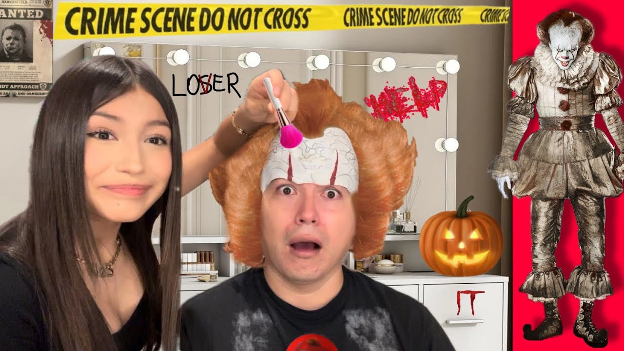 I transformed my dad into Pennywise🤡🎃|eslis - YouTube