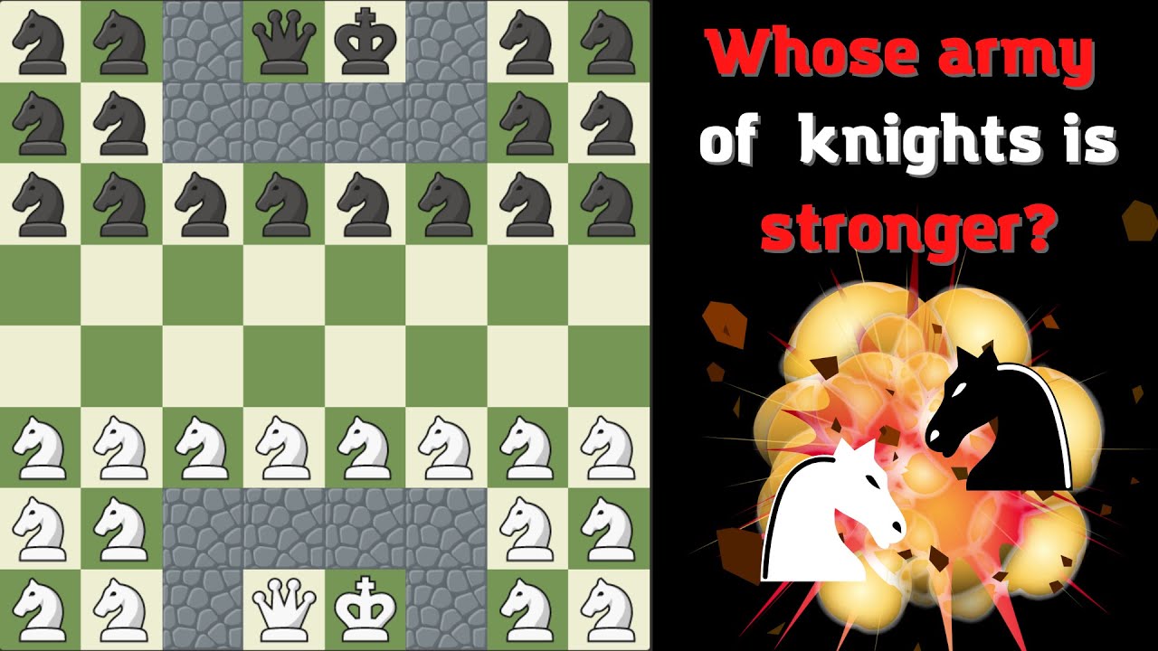 Whose army of chess knights is stronger Fairy Chess - YouTube