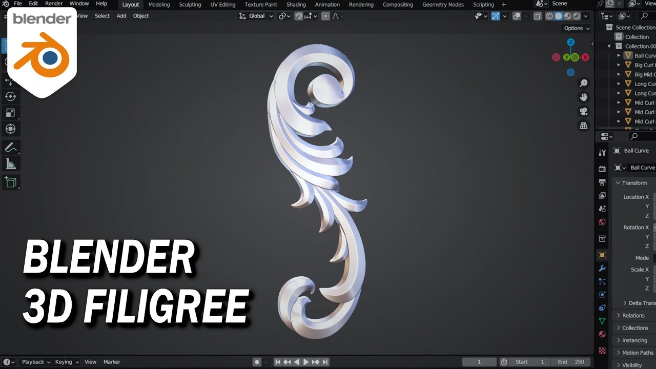 Blender Ornamental 3D Modeling | Timelapse - YouTube