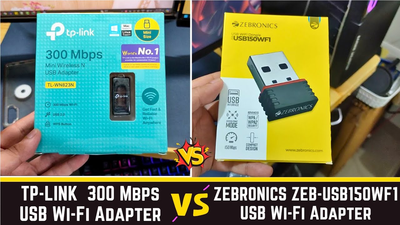 TP-LINK 300 Mbps WiFi Dongle vs ZEBRONICS ZEB-USB150WF1 WiFi Dongle ...