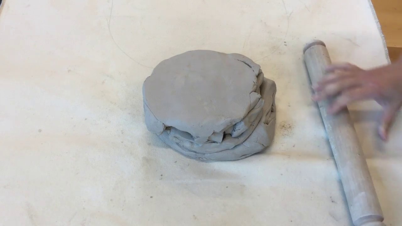 Preparing Clay for the Slab Roller - YouTube