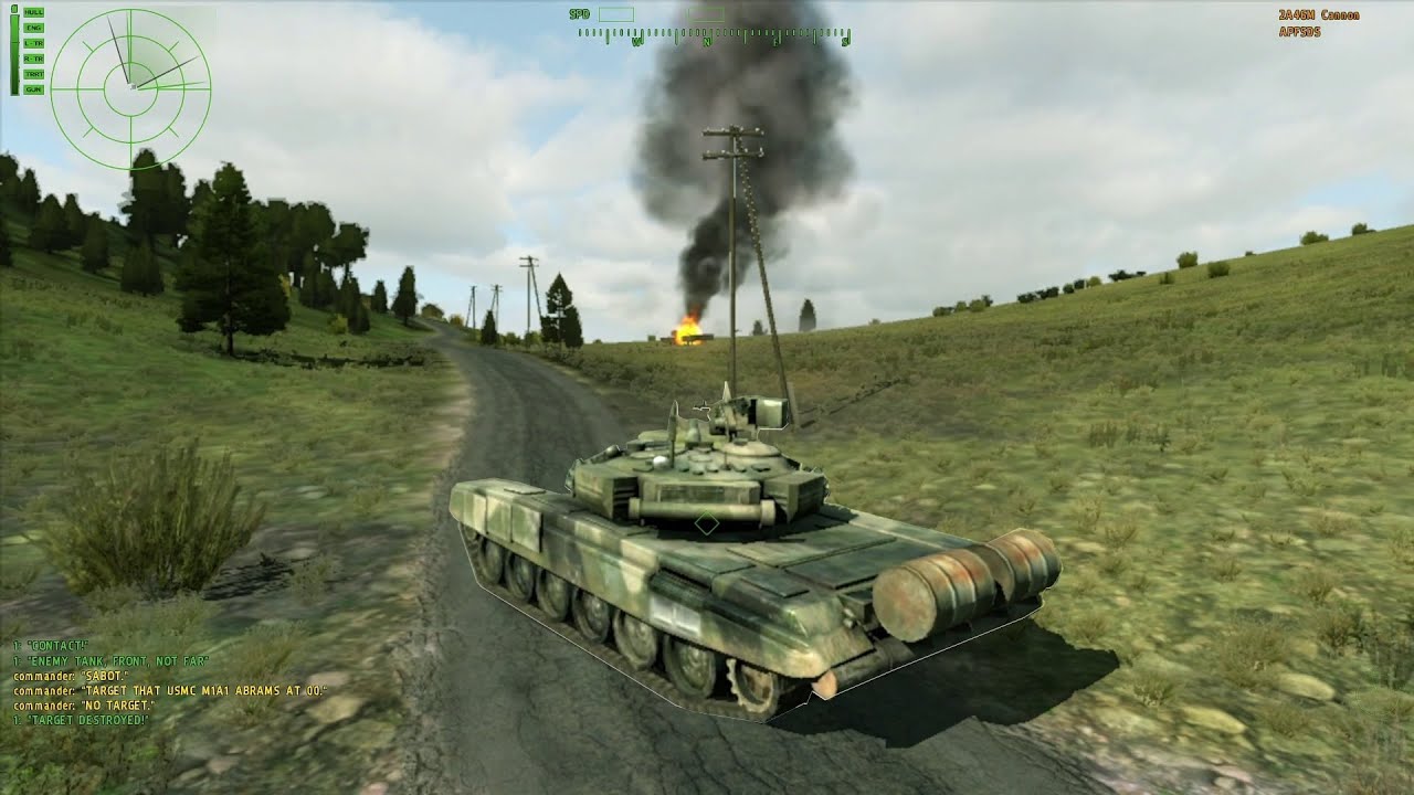 Russian T90 Combat. Russian T90 vs US M1A1 Abrams Tank. Arma 2 CO. # ...