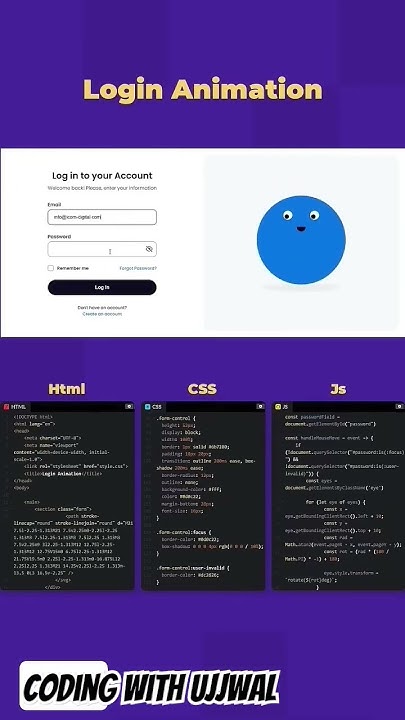 login page design #coding #javascript #html #css #programming #python #webdesign #shorts # ...