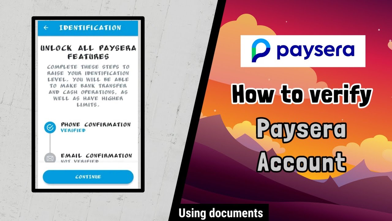 How to verify paysera Account || using valid document || Full ...