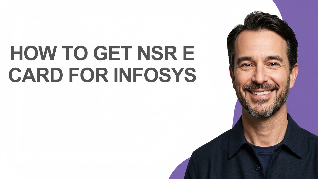 How to Get Nsr E Card for Infosys - KevinHowTo - YouTube