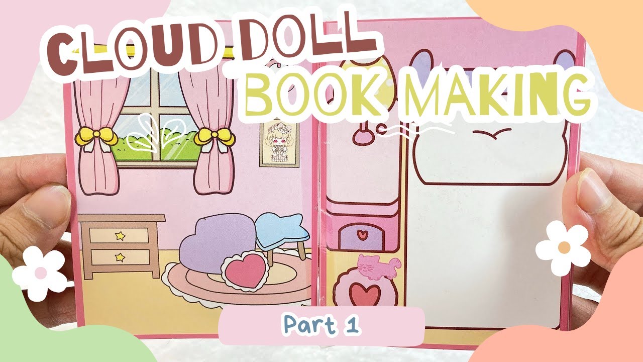 [💋paperdiy💋] CLOUD DOLL BOOK-MAKING TUTORIAL [PART 1] 🍬🍭 | CUTE DOLL ...