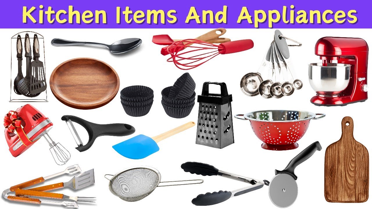 Kitchen Vocabulary | 100 Kitchen Items Name With Pictures | Kitchen ...