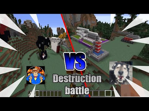 Destruction machine battle in Minecraft - YouTube