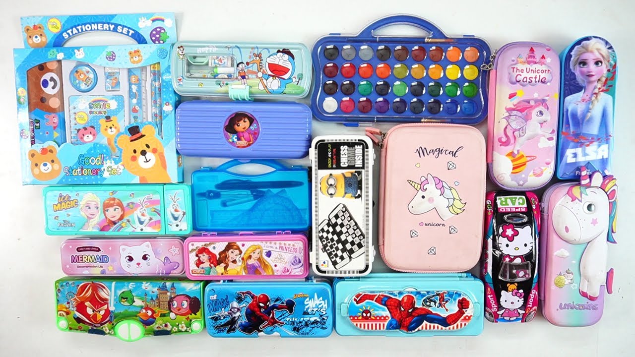 unique pencil box collection of hello kitty,Dora, unicorn stationery ...