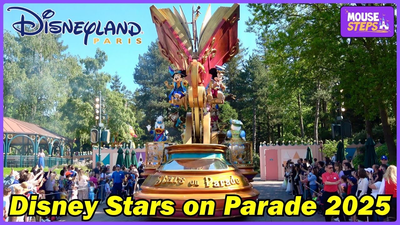 "Disney Stars on Parade" at Disneyland Paris 2025 - Parade Door View Near 'it's a small world ...