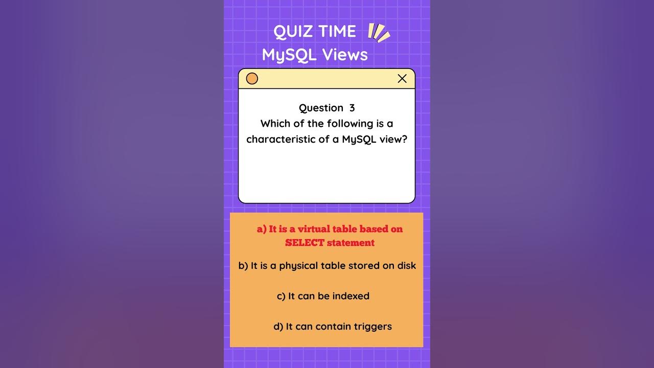 SQL Views Quiz 🎓 | Test Your Database Skills! 🧠 - YouTube