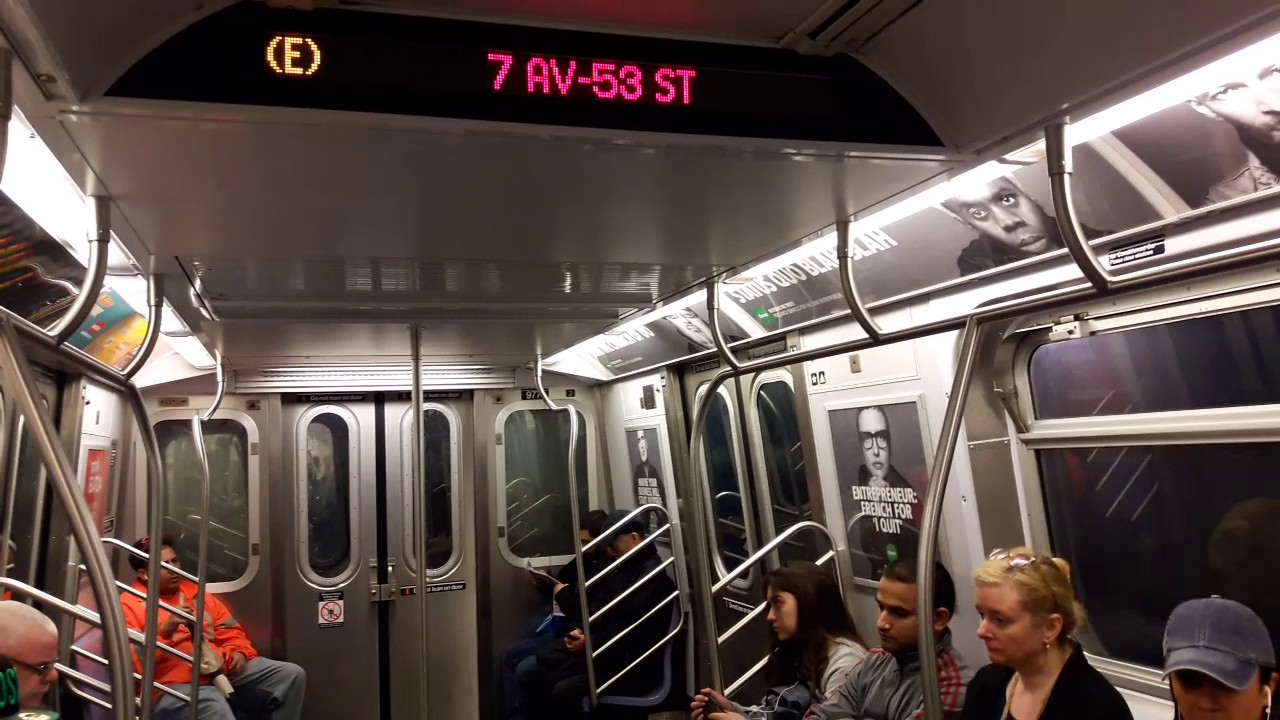 Onboard a Queens bound (E) Train bypassing 7th Avenue - 53rd Street ...