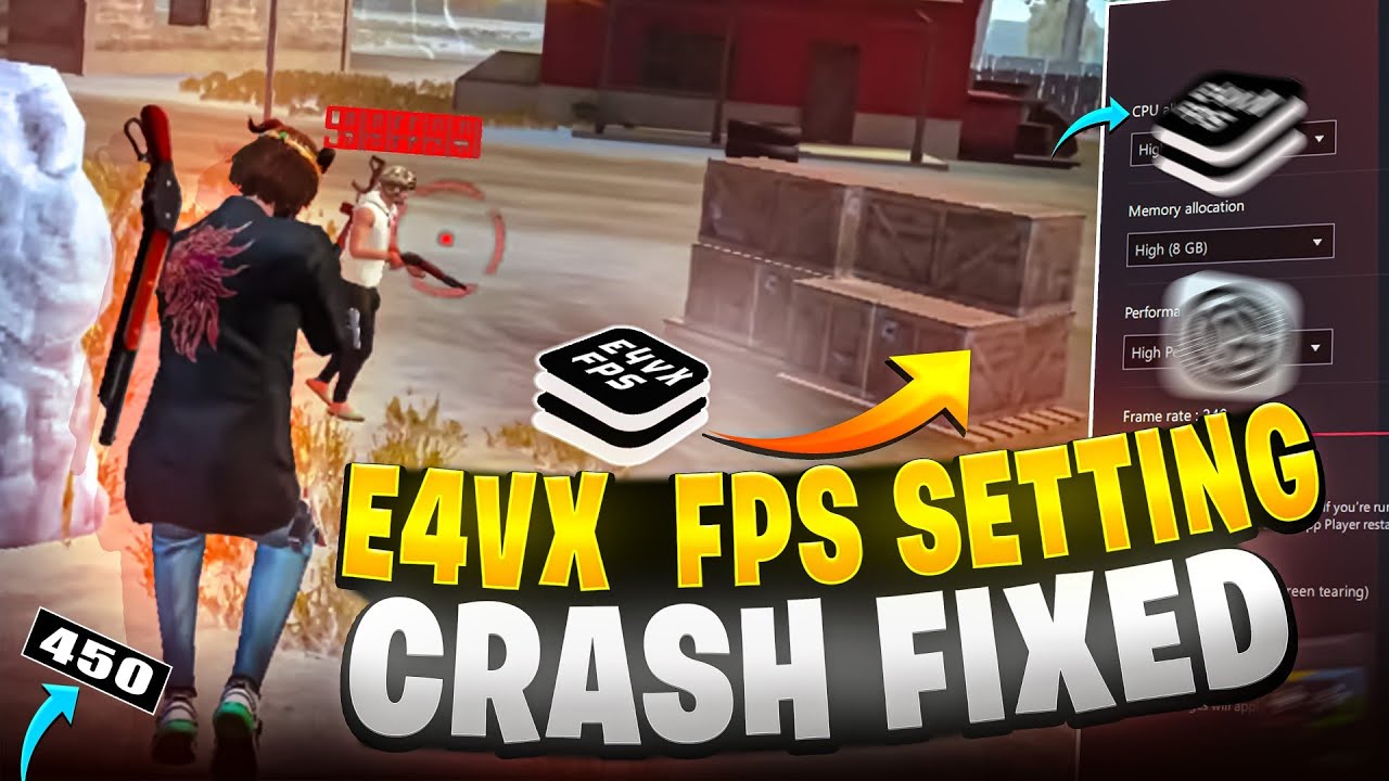 REVEALING E4VX HIGH FPS SETTINGS & CRASH FIXED II E4VX BEST SETTING FOR ...
