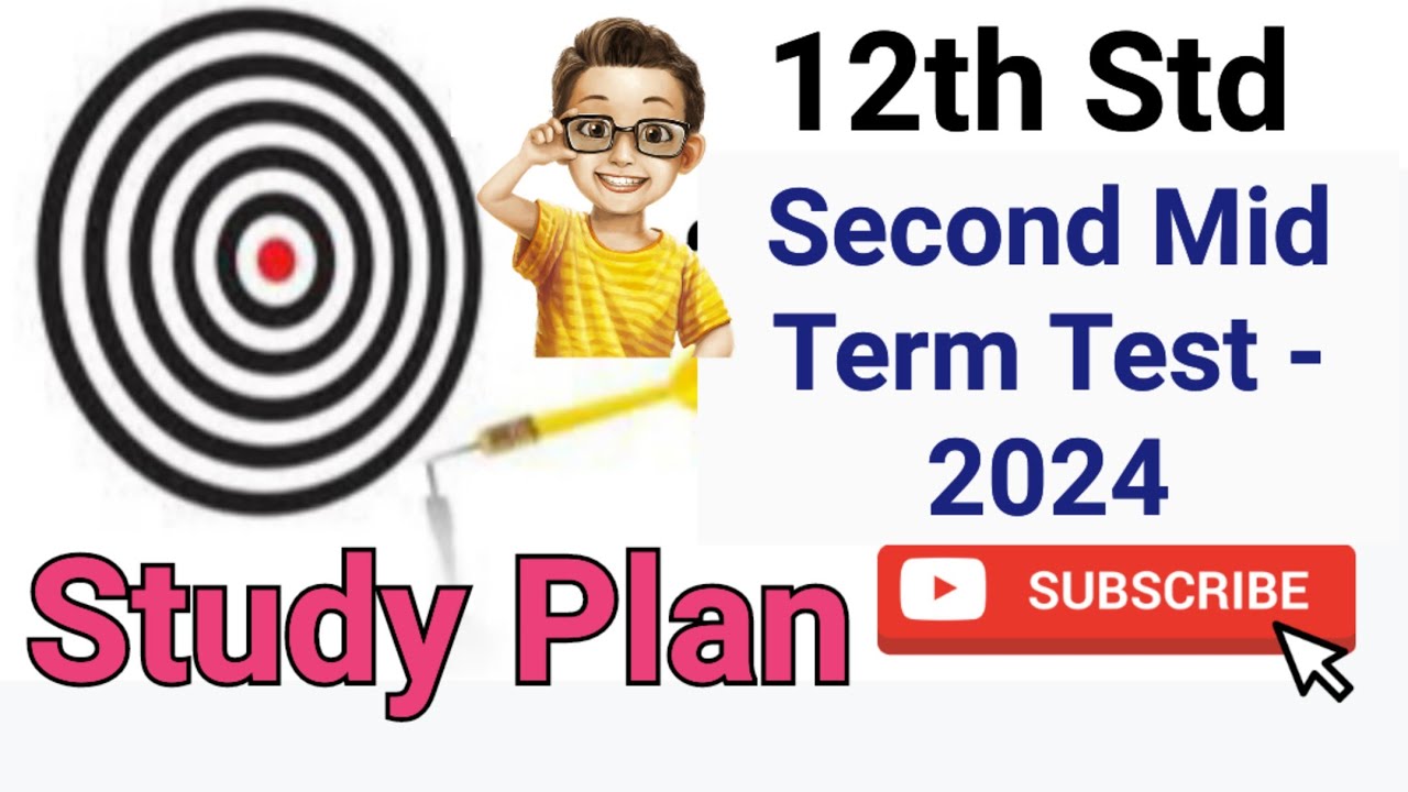 12th Std - Study Plan | Second Mid Term Test - All Subjects - YouTube