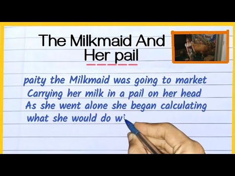 Short Moral Story || The Milkmaid And Her Pail Story In English | Story ...
