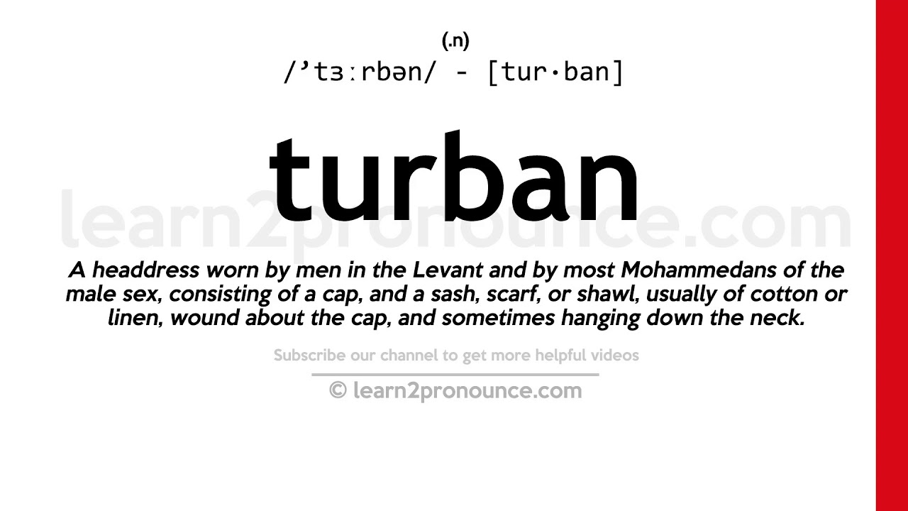 Pronunciation of Turban | Definition of Turban - YouTube