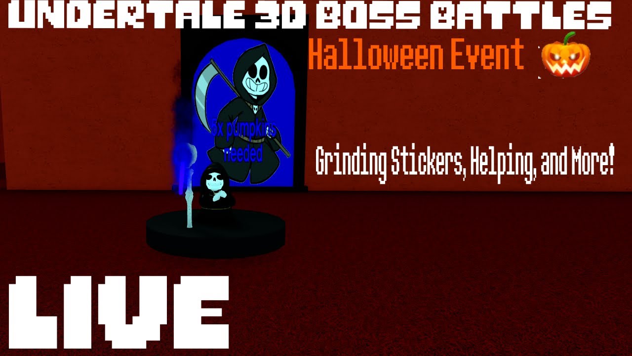 Undertale 3D Boss Battles Live! HALLOWEEN EVENT | Roblox - YouTube