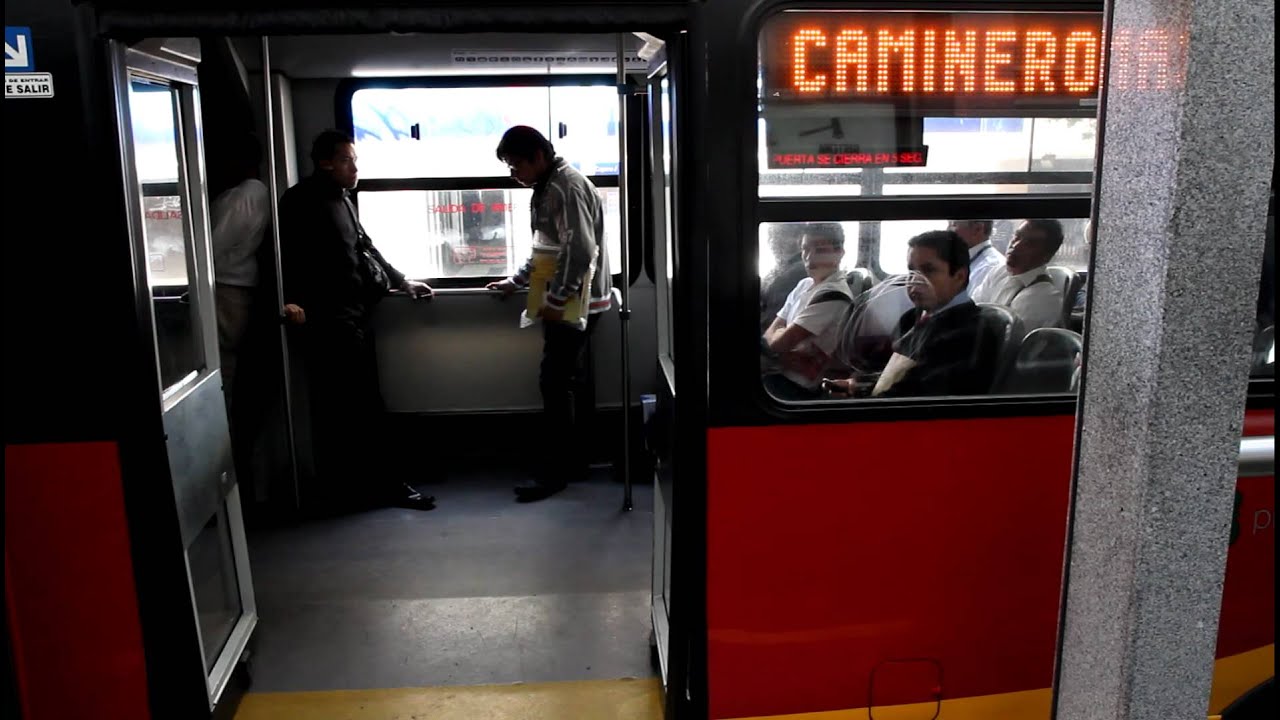 Metrobús BRT station stop - YouTube