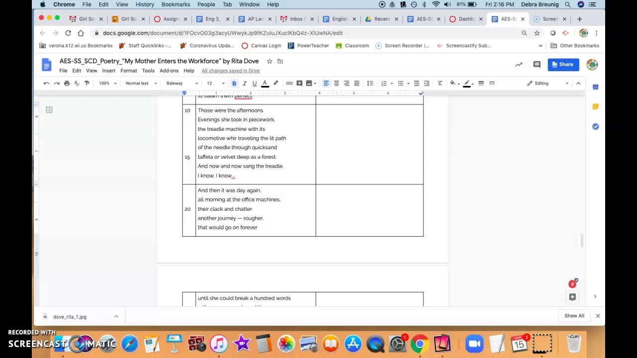 "My Mother Joins the Work Force" by Rita Dove - YouTube