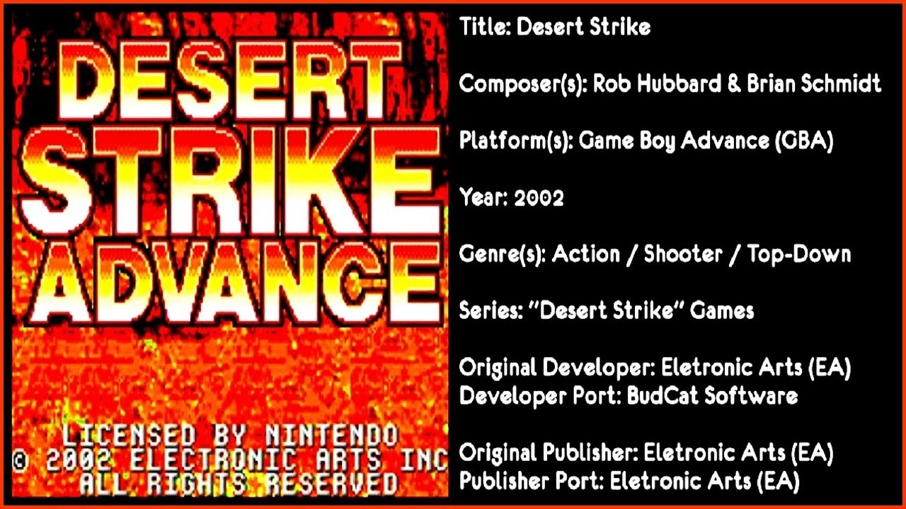 Desert Strike Advance (GBA) [Soundtrack in FULL HD & 320 KBPS] - YouTube