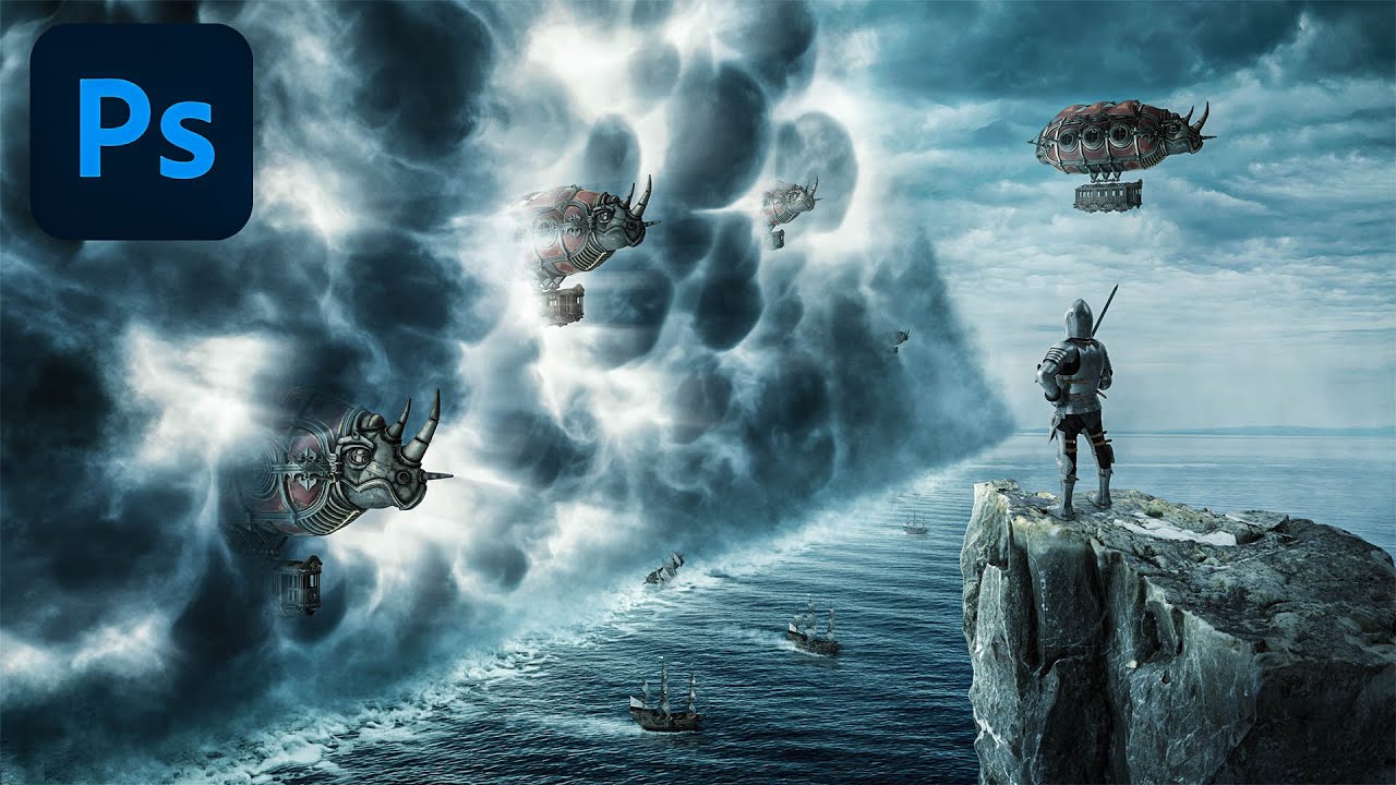 Magic Cloud Wall - Photo manipulation tutorial - YouTube