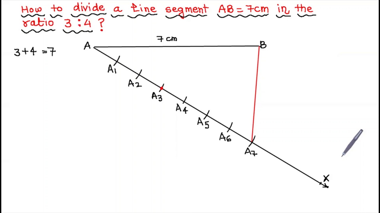 DIVIDING A LINE SEGMENT IN GIVEN RATIO - YouTube