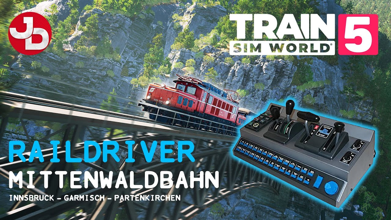 Trying out the RAILDRIVER on Train Sim World 5 - Mittenwaldbahn - YouTube