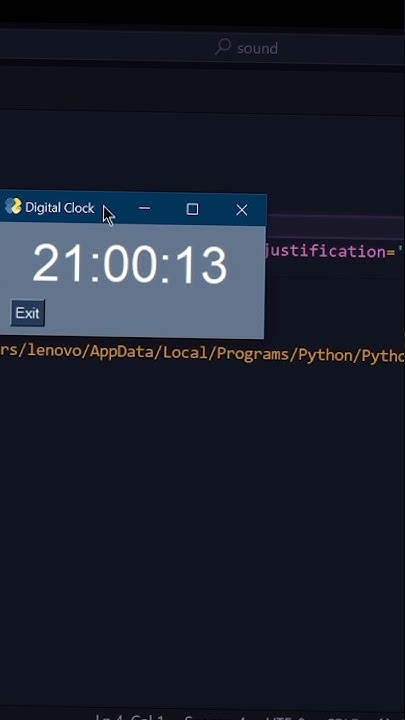 Digital clock in python 😮🐍 #programming - YouTube