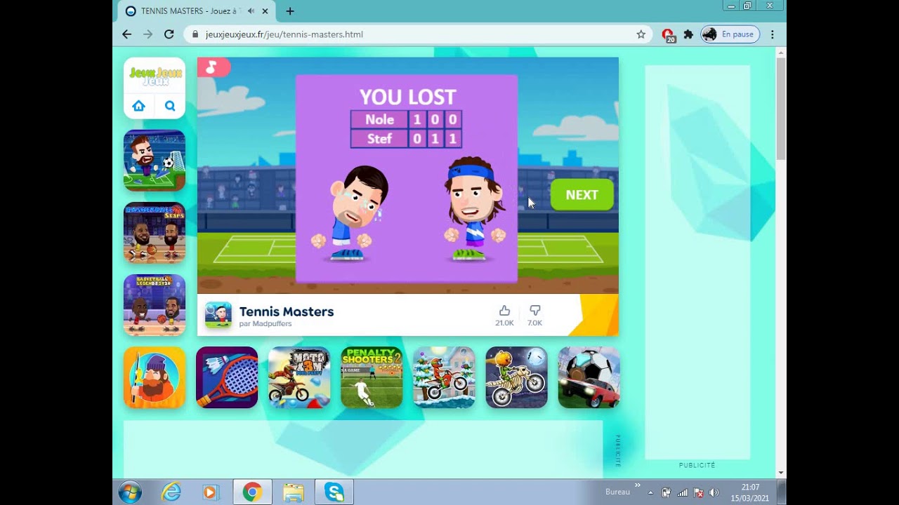 playing tennis master on (poki) - YouTube