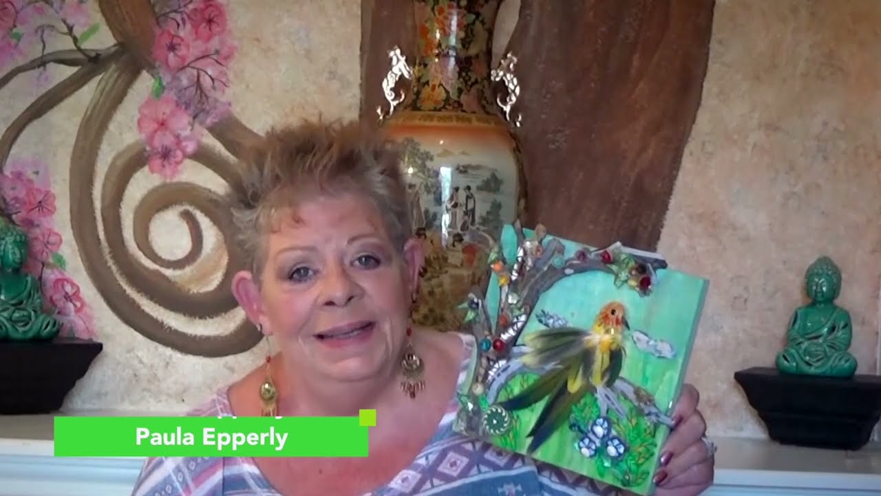 How to Create a Multi Media Polymer Clay Tropical Scene with Paula ...