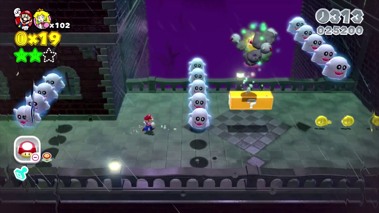 Super Mario 3D World: World 3-3: Shifty Boo Mansion - All Stars, Stamp ...